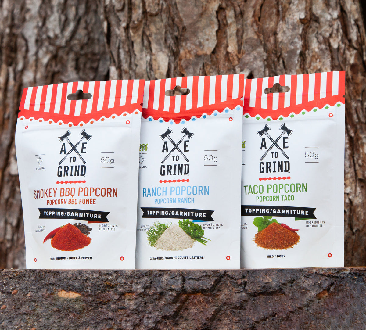 Popcorn Toppings and Popcorn Gift Packs – Axe To Grind Foods