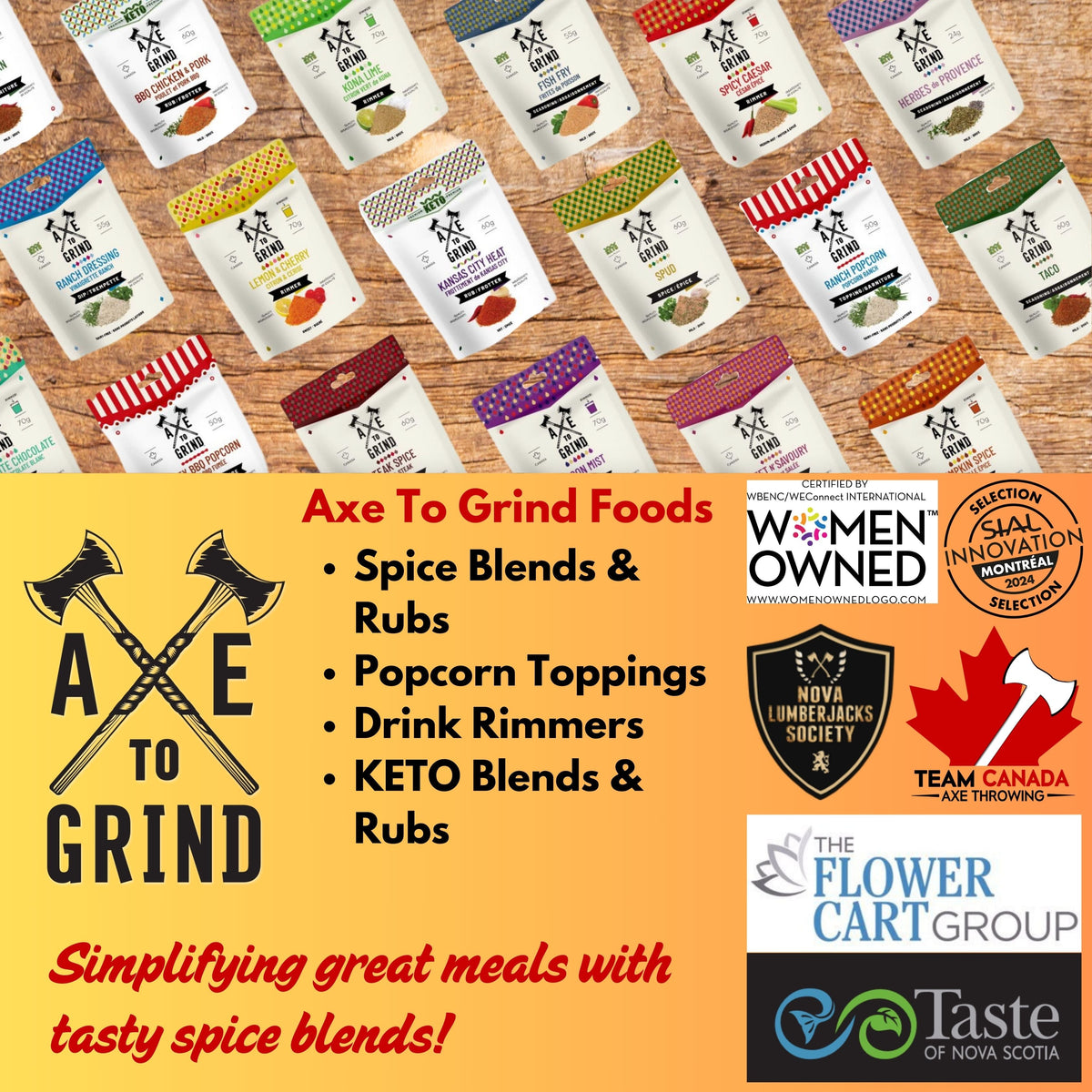 Spice Blends, Rubs and Popcorn Toppings – Axe To Grind Foods