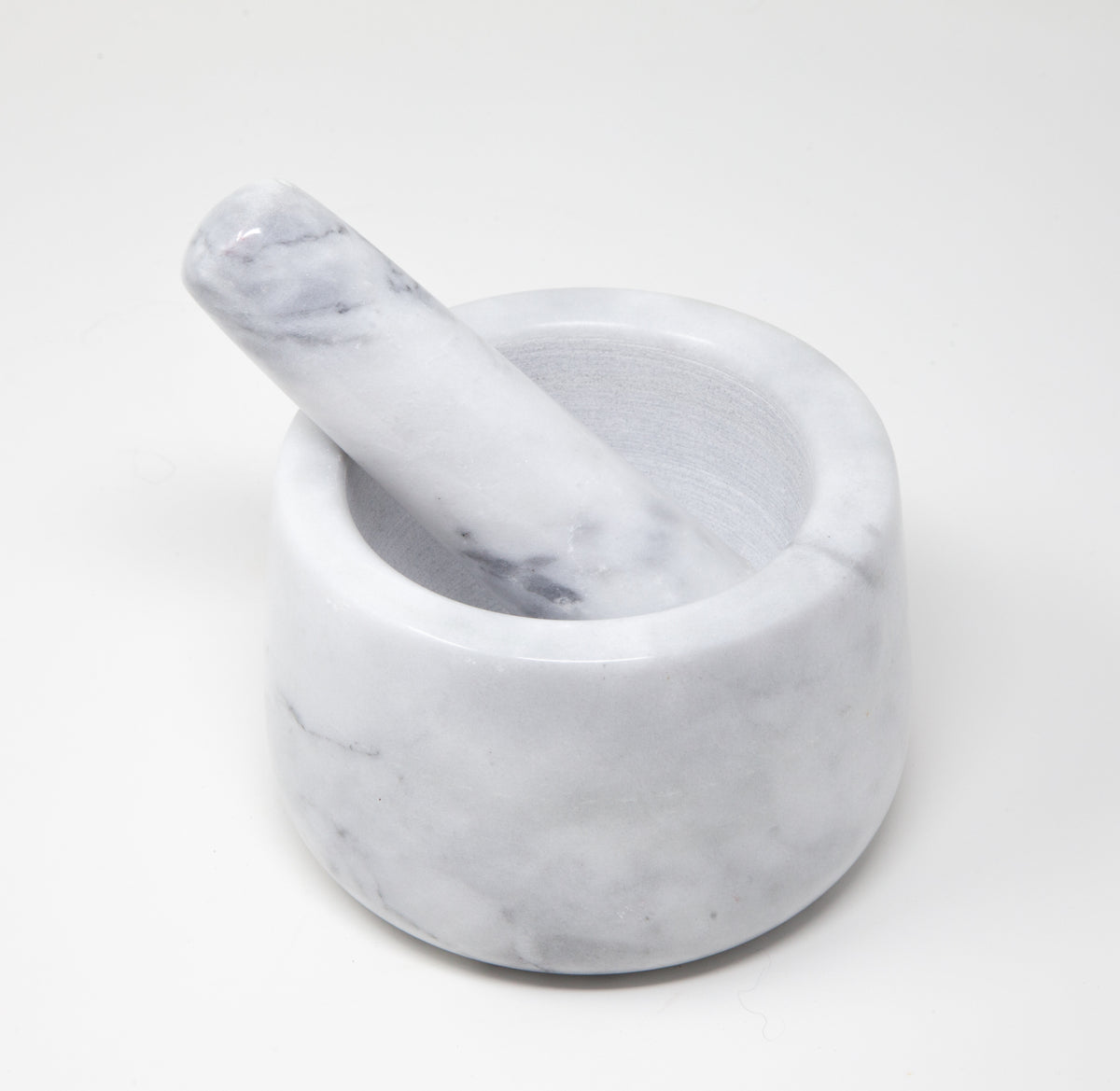 Large Marble Mortar and Pestle (White with varying amounts of grey ...